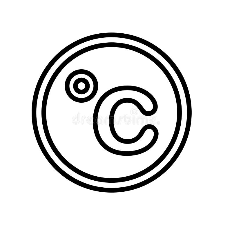 Celsius Icon Vector Sign and Symbol Isolated on White Background ...
