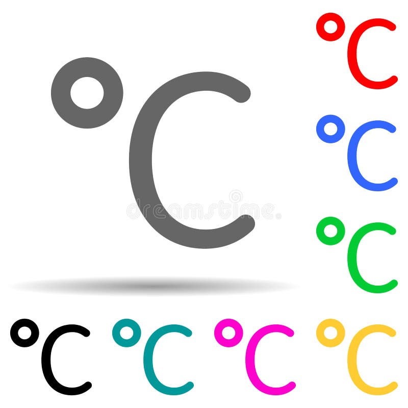 Celsius Multi Color Style Icon. Simple Thin Line, Outline Vector of Web ...