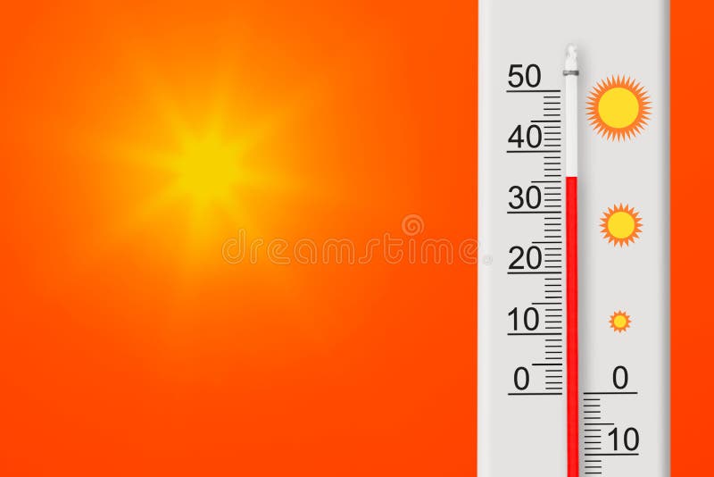 Celsius Scale Thermometer Shows Plus 36 Degrees Stock Image - Image of ...