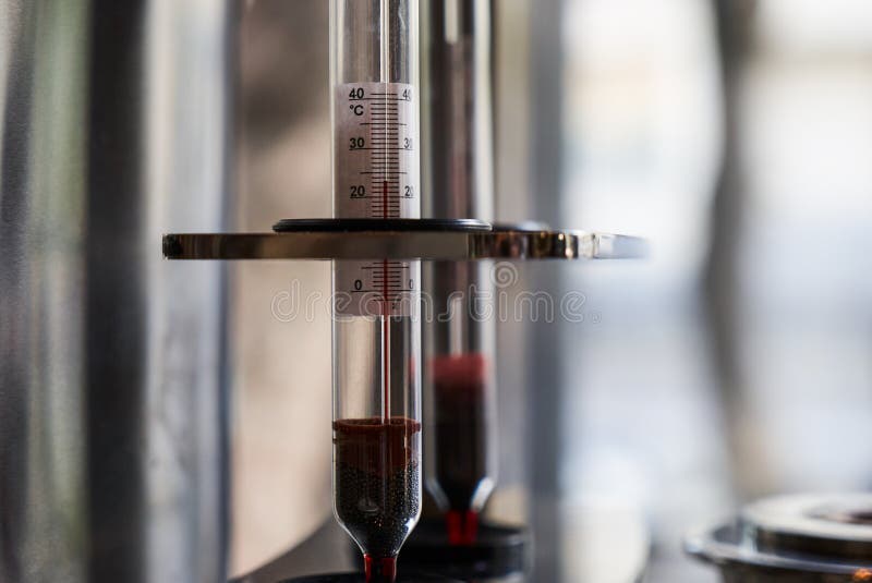 Celsius Temperature, Measuring Device, Close-up.Red Mercury Thermometer ...