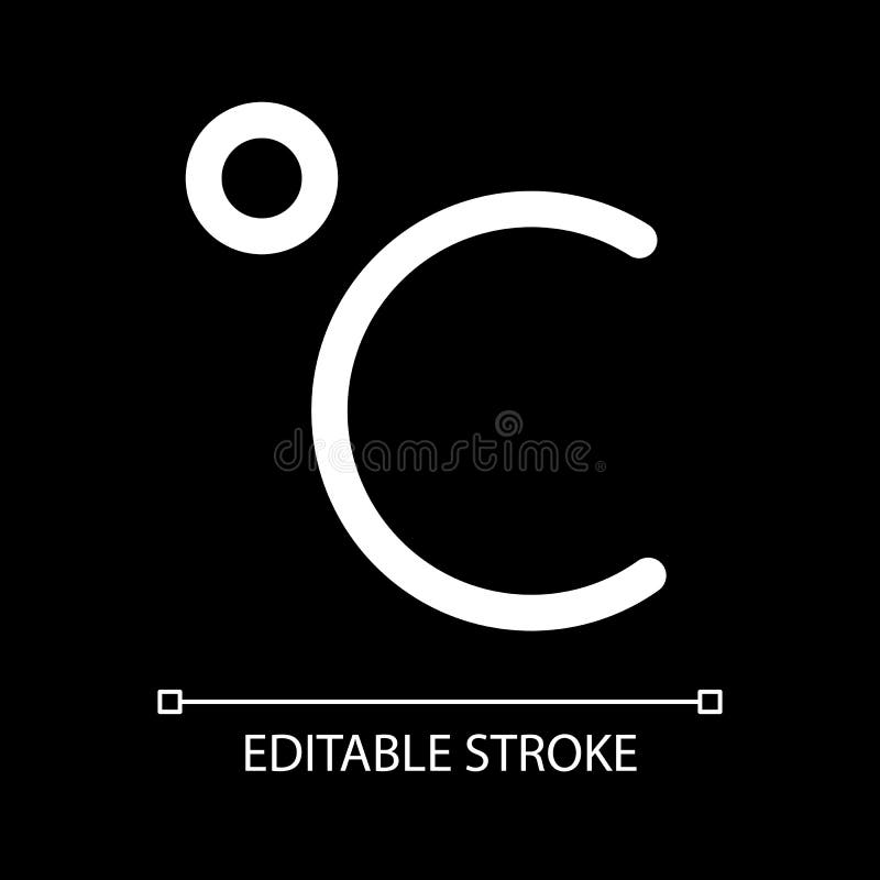 Celsius Temperature Scale White Linear Ui Icon for Dark Theme Stock ...