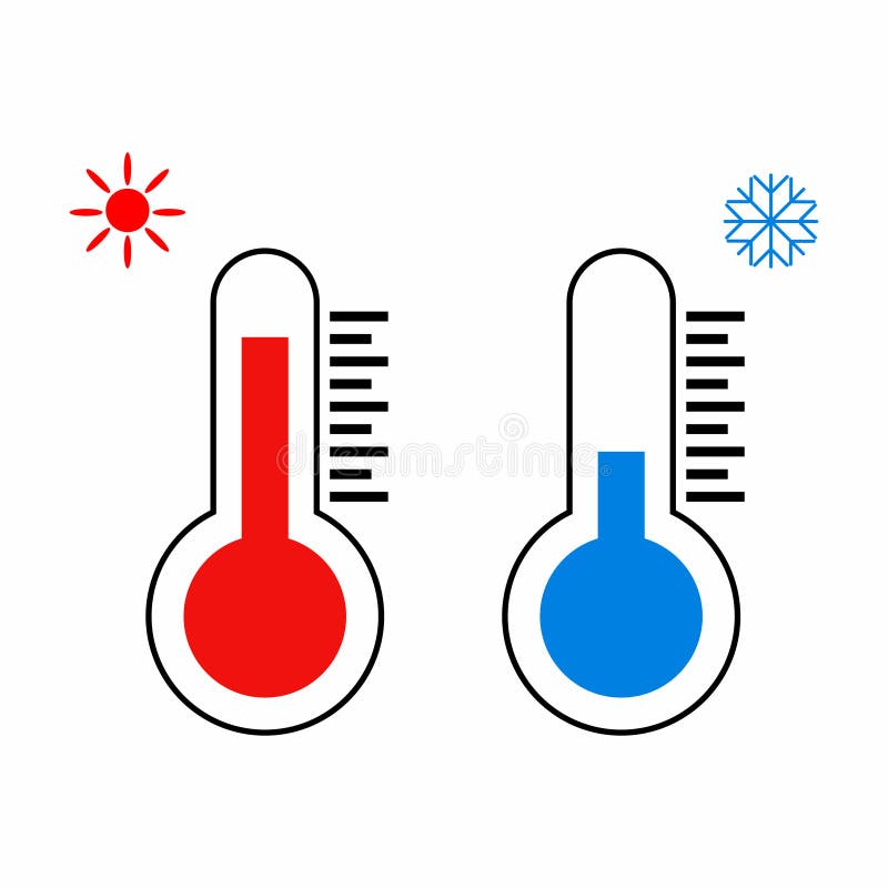 Celsius Und Fahrenheit Thermometer, Die Hitze Und Kälte Messen Vektor ... Celsius Und Fahrenheit Thermometer, Die Hitze Und Kälte Messen Vektor ...