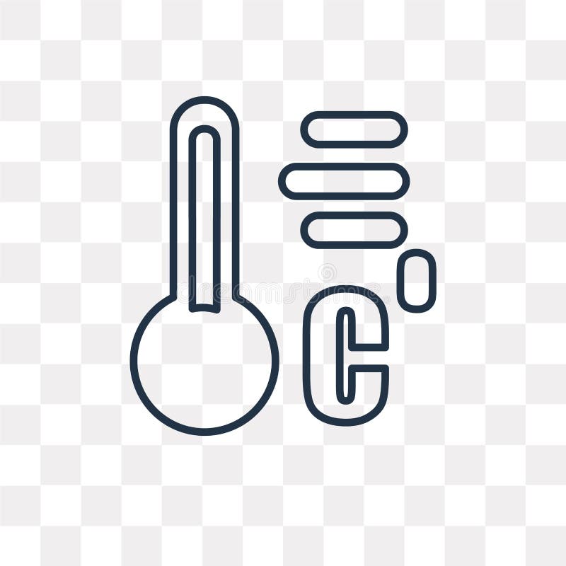 Celsius Vector Icon Isolated on Transparent Background, Linear C Stock ...
