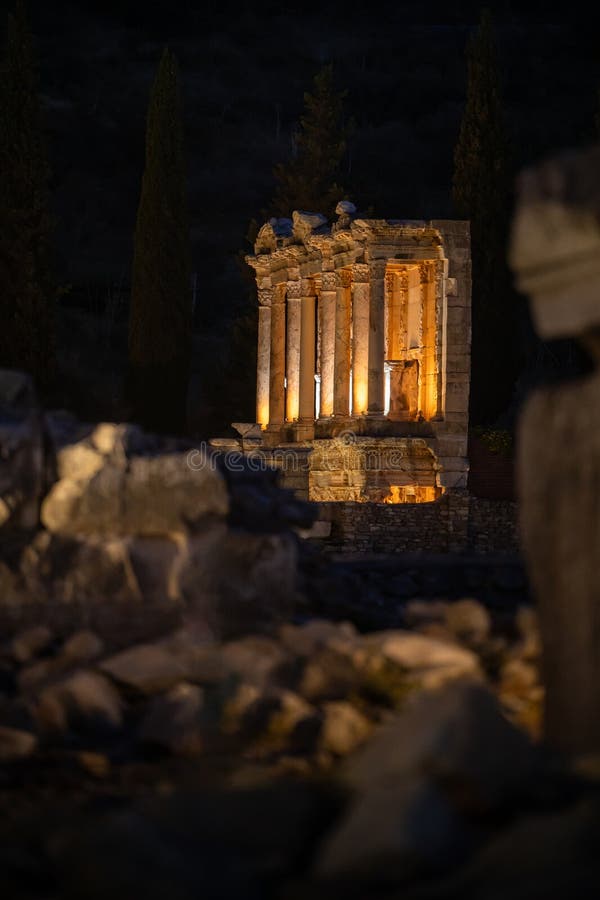 Celsus Library in the Ancient City of Ephesus with Its Magnificent View ...