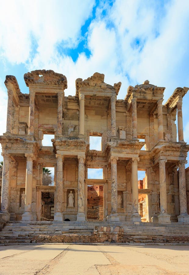Celsus library in ephesus stock image. Image of roman - 62600473