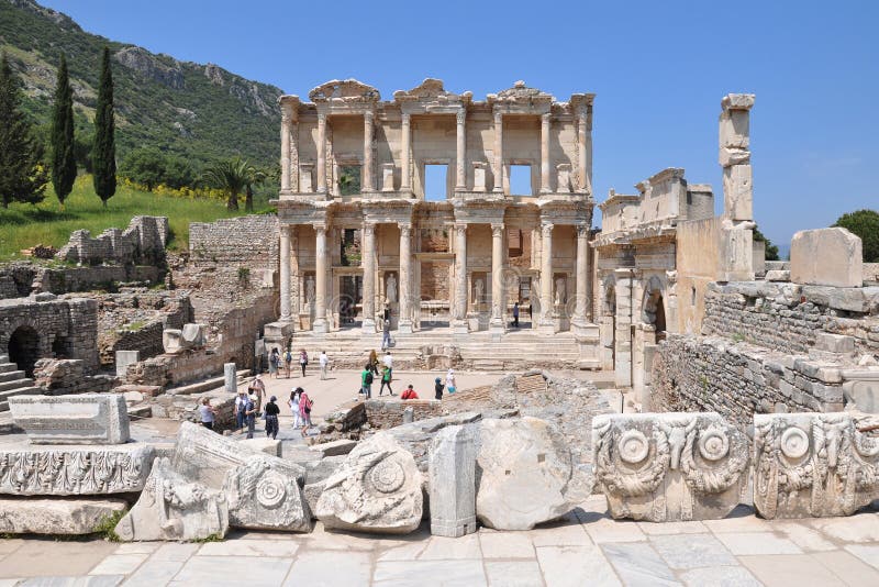 Celsus Library in Ephesus editorial photo. Image of famous - 43547391