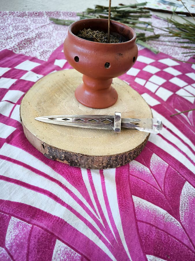 Celtic altar stock photo. Image of occult, candle, rustic - 329753692