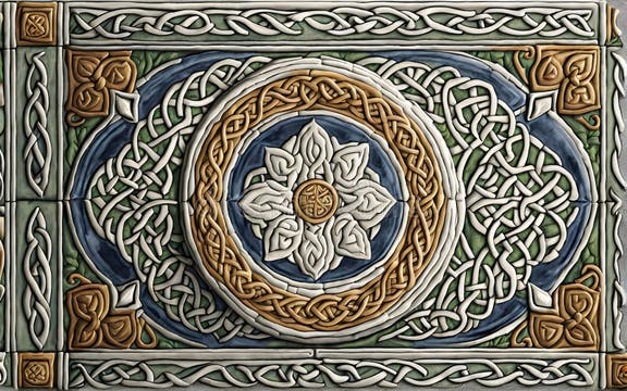 Celtic Ceramic Tile Texture, Classic and Old School with 8K Resolution ...