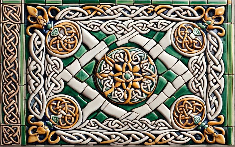 Celtic Ceramic Tile Texture, Classic and Old School with 8K Resolution ...
