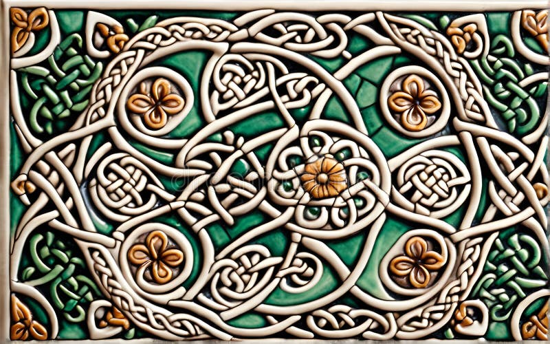 Celtic Ceramic Tile Texture, Classic and Old School with 8K Resolution ...