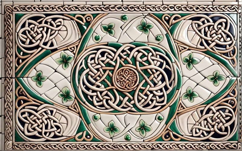 Celtic Ceramic Tile Texture, Classic and Old School with 8K Resolution ...