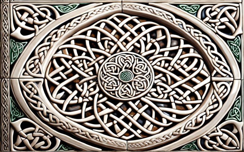Celtic Ceramic Tile Texture, Classic and Old School with 8K Resolution ...