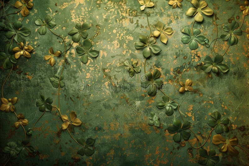 Celtic Charm. Irish Wallpaper with Plain Background Stock Illustration ...