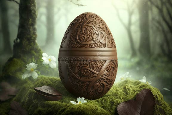 A Celtic Chocolate Easter Egg Stock Illustration - Illustration of tree ...