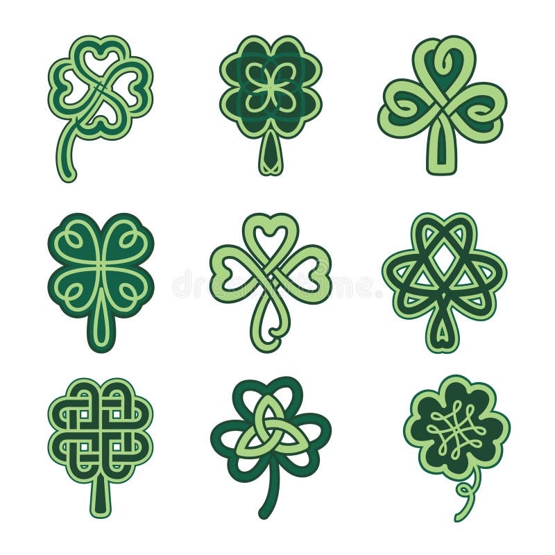 Celtic clover stock vector. Illustration of clover, mystical - 39807847