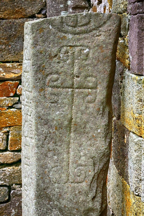 Celtic Column, Kilkalmedar, Ireland Stock Photo - Image of gaelic ...
