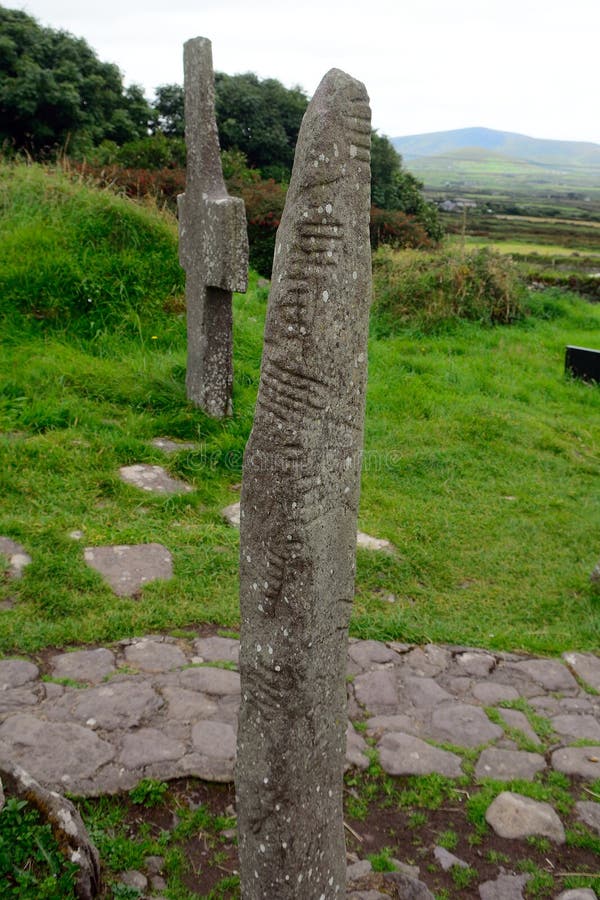 Celtic Column, Kilkalmedar, Ireland Stock Image - Image of ciaran ...