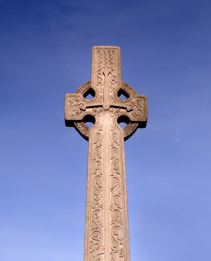 Celtic Cross stock image. Image of single, blue, angle - 15086275