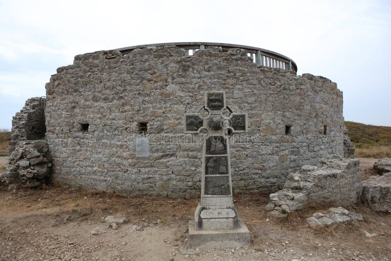 Celtic Cross on Pointe Du Raz, Brittany Stock Photo - Image of travel ...