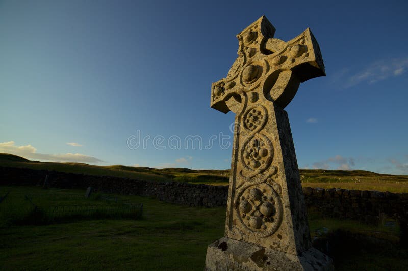Celtic cross stock image. Image of scottish, stone, medeaval - 62812083