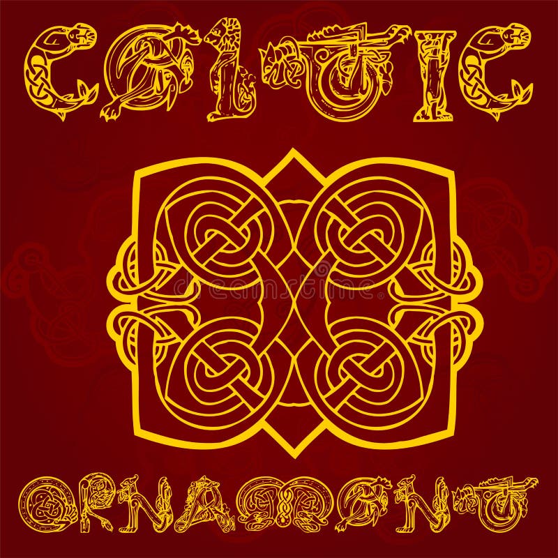 Celtic decorative ornament stock illustration. Illustration of knot ...