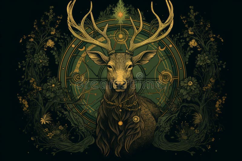 Celtic Deer Stag Stock Illustrations – 42 Celtic Deer Stag Stock ...