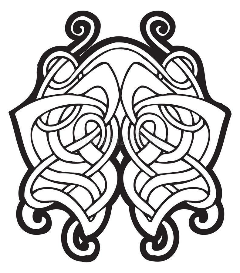 Celtic Face Arm Tattoo Flash Stock Vector - Illustration of party ...