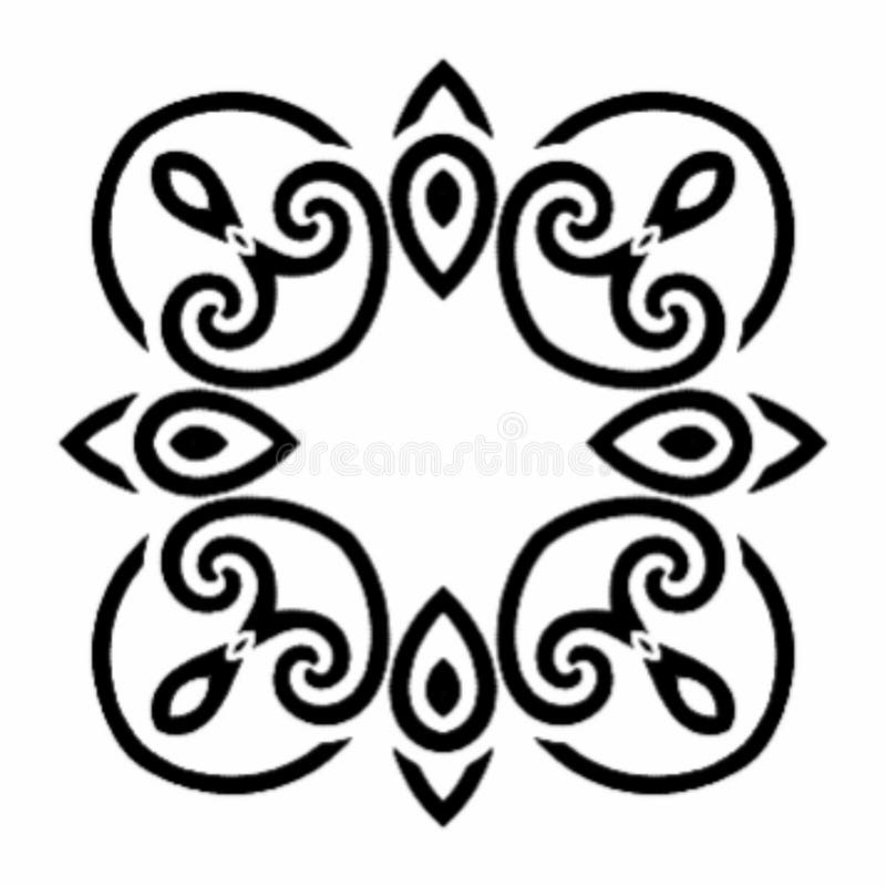 Celtic Floral Stencil Line Drawing Stock Illustration - Illustration of ...