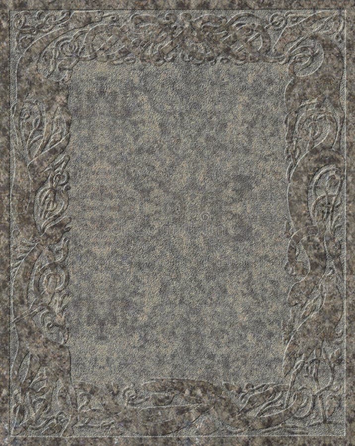 Celtic Relief Chiseled in Granite Stock Image - Image of artwork ...