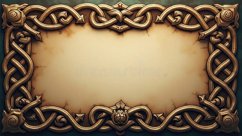 Celtic Frame Design Featuring Intricate Patterns for Creative Projects ...