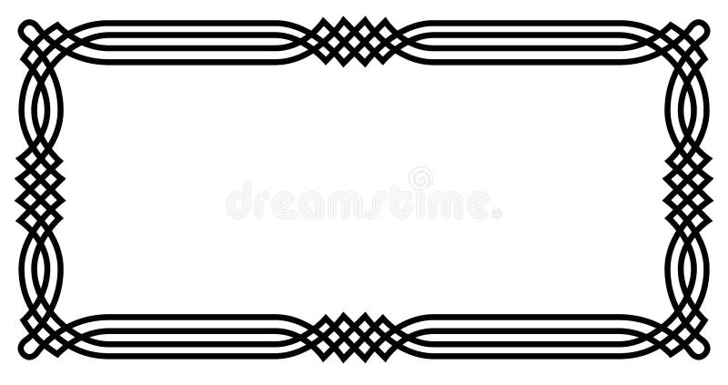 Celtic Geometric Border stock vector. Illustration of lines - 12767809