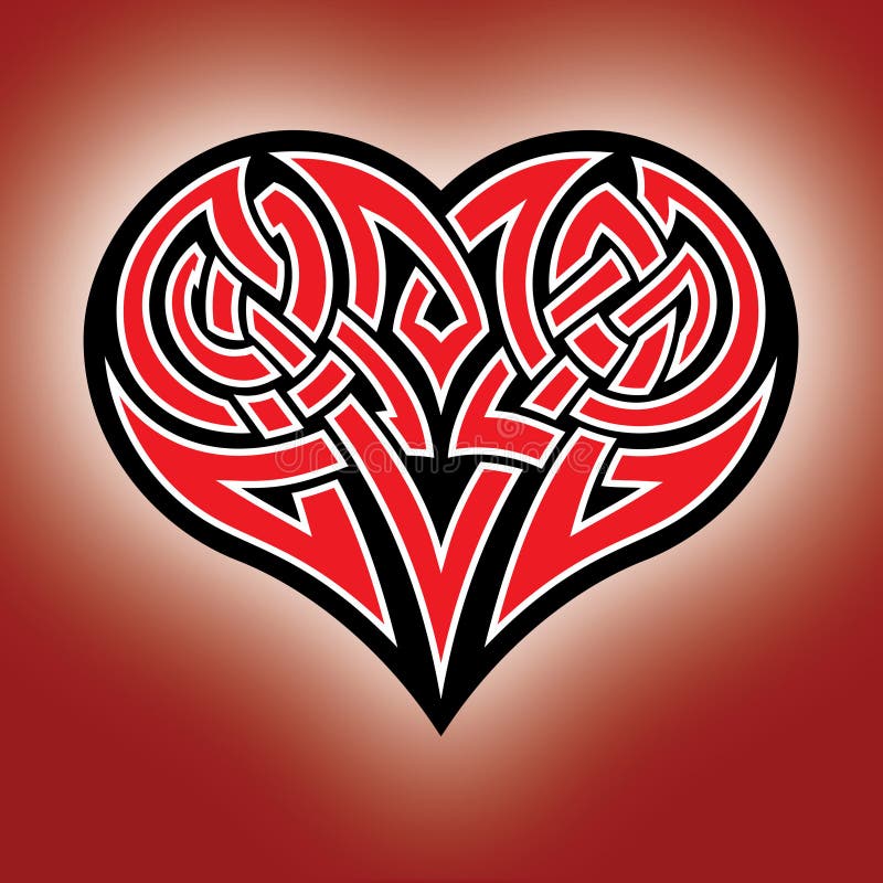 Celtic heart stock vector. Illustration of heart, pattern - 983208