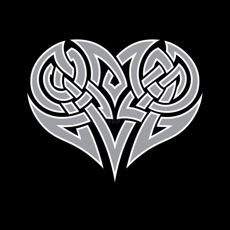 Celtic heart stock illustration. Illustration of cult, elegant - 983210
