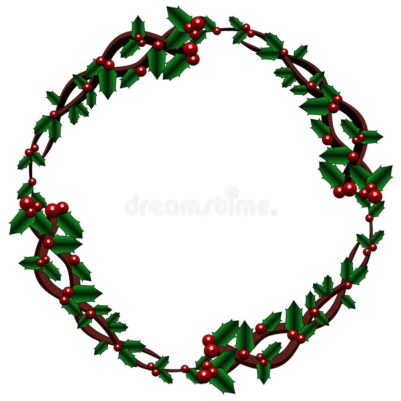 Celtic Holly wreath stock vector. Illustration of decoration - 6241024