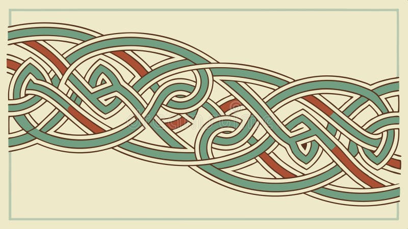 Celtic Knot Border Pattern, Traditional Art and Decorative Frame Vector ...