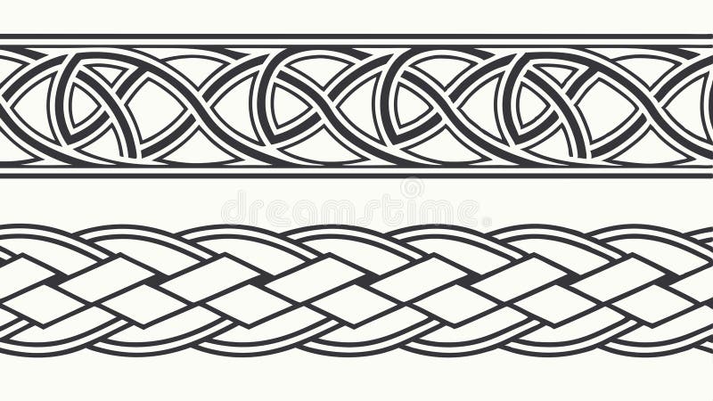 Celtic Knot Border Pattern Vector Illustration, Traditional Irish Art ...