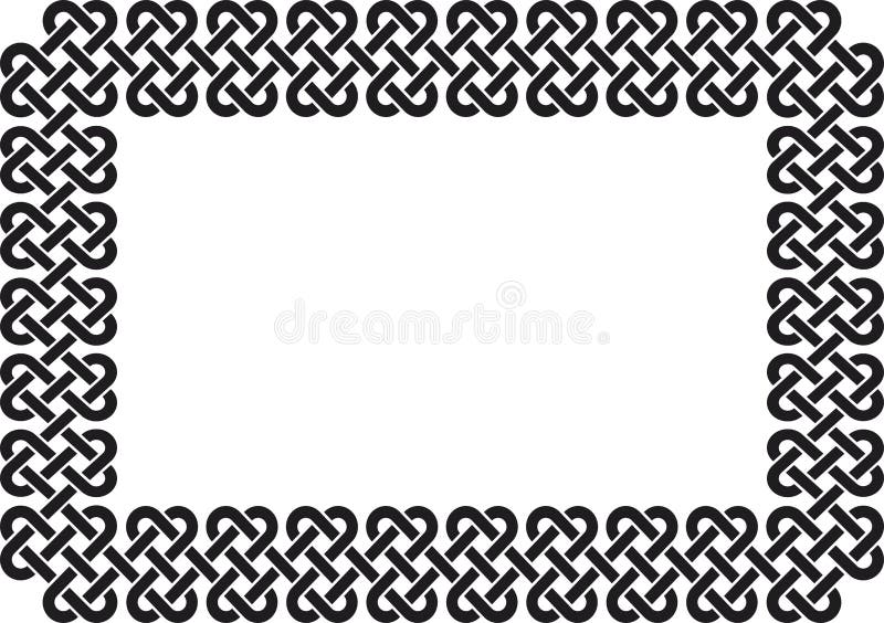 Celtic Knot Braided Frame, Black Stock Photo - Illustration of vintage ...