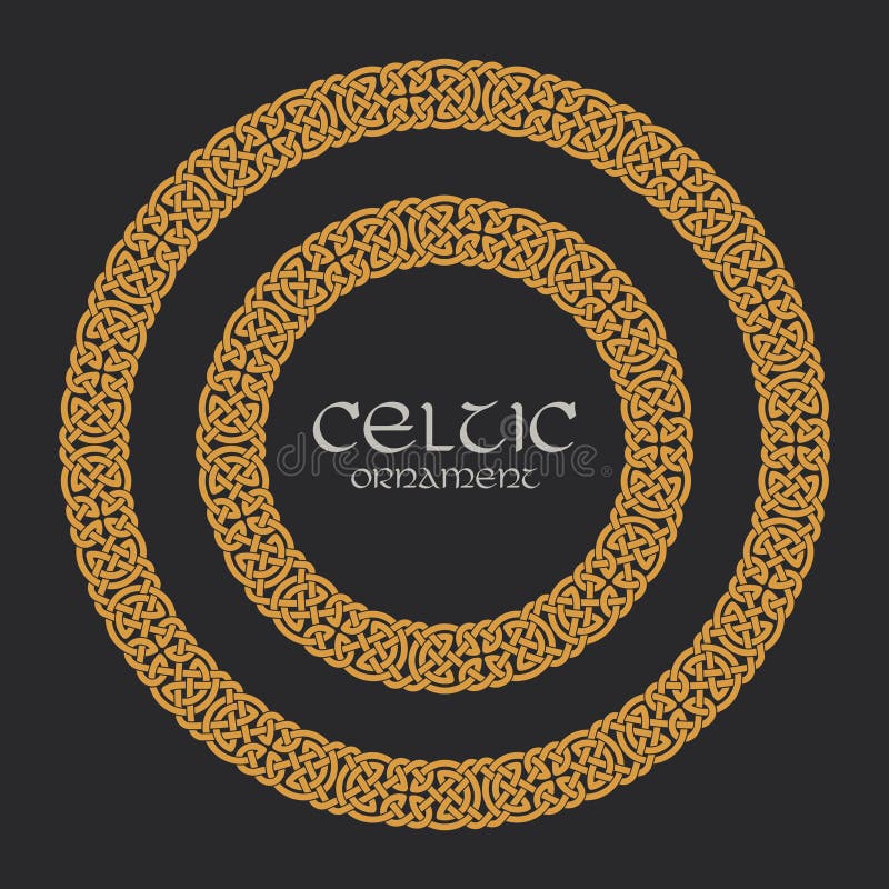 Celtic Knot Braided Frame Border Circle Ornament Stock Vector ...