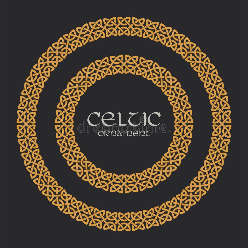 Celtic Knot Braided Frame Border Circle Ornament Stock Vector ...