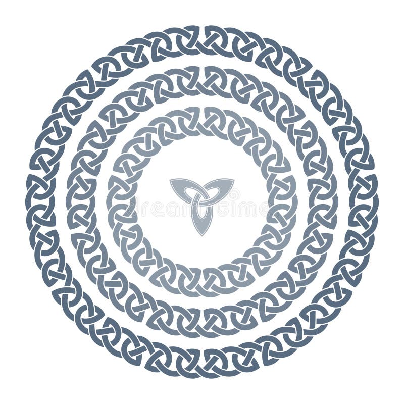 Celtic Knot Braided Frame Border Ornaments Set. Circle Size Stock ...