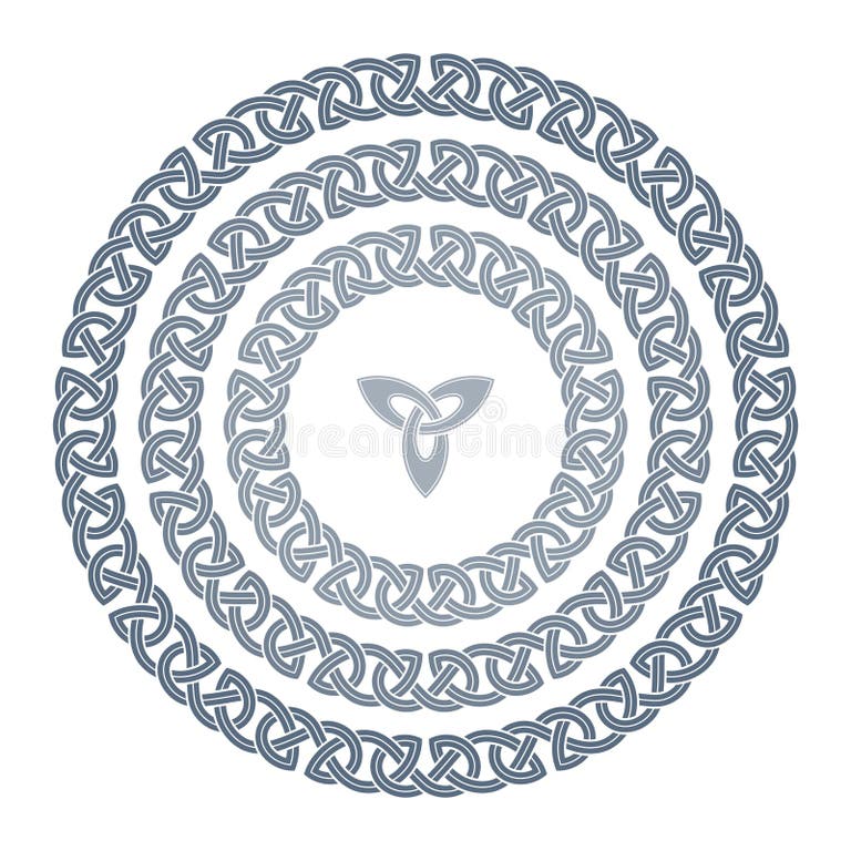Celtic Knot Braided Frame Border Ornaments Set. Circle Size Stock Vector - Illustration of knot ...