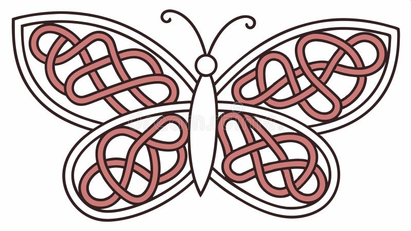 Celtic Knot Butterfly, Symbolizing Transformation and Connection Vector ...