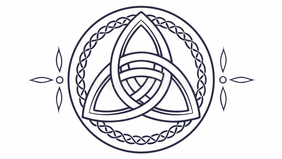 Celtic Knot Circle Symbol, Basic Round Vector, Simple Knot Work ...