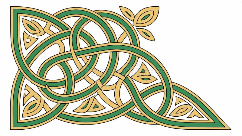 Celtic Knot Corner Design, Celtic Knot Corner Element for Decorative Borders and Celtic Art ...