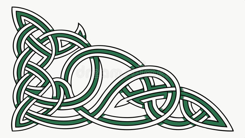 Celtic Knot Corner Design, Ornate and Traditional Pattern Vector Design ...