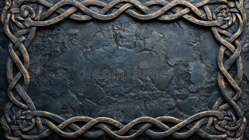 Celtic Knot Design, Dark Aged Surface with Empty Space for Text ...