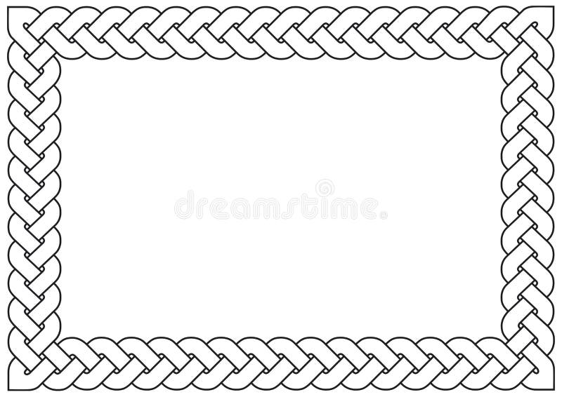 Celtic knot braided border stock vector. Illustration of celtic - 213412974