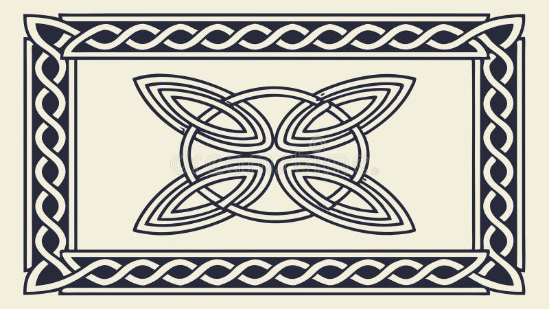 Celtic Knot Frame Pattern Vector Illustration, Cultural and Decorative ...