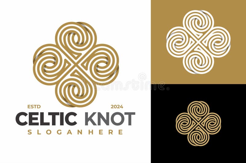 Celtic Knot Heart Logo Design Vector Symbol Icon Illustration Stock ...