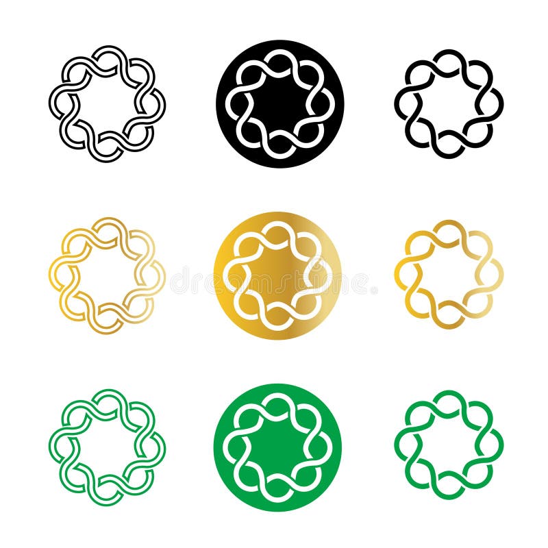 Celtic Knot Infinity Circle Symbols Stock Illustration - Illustration ...